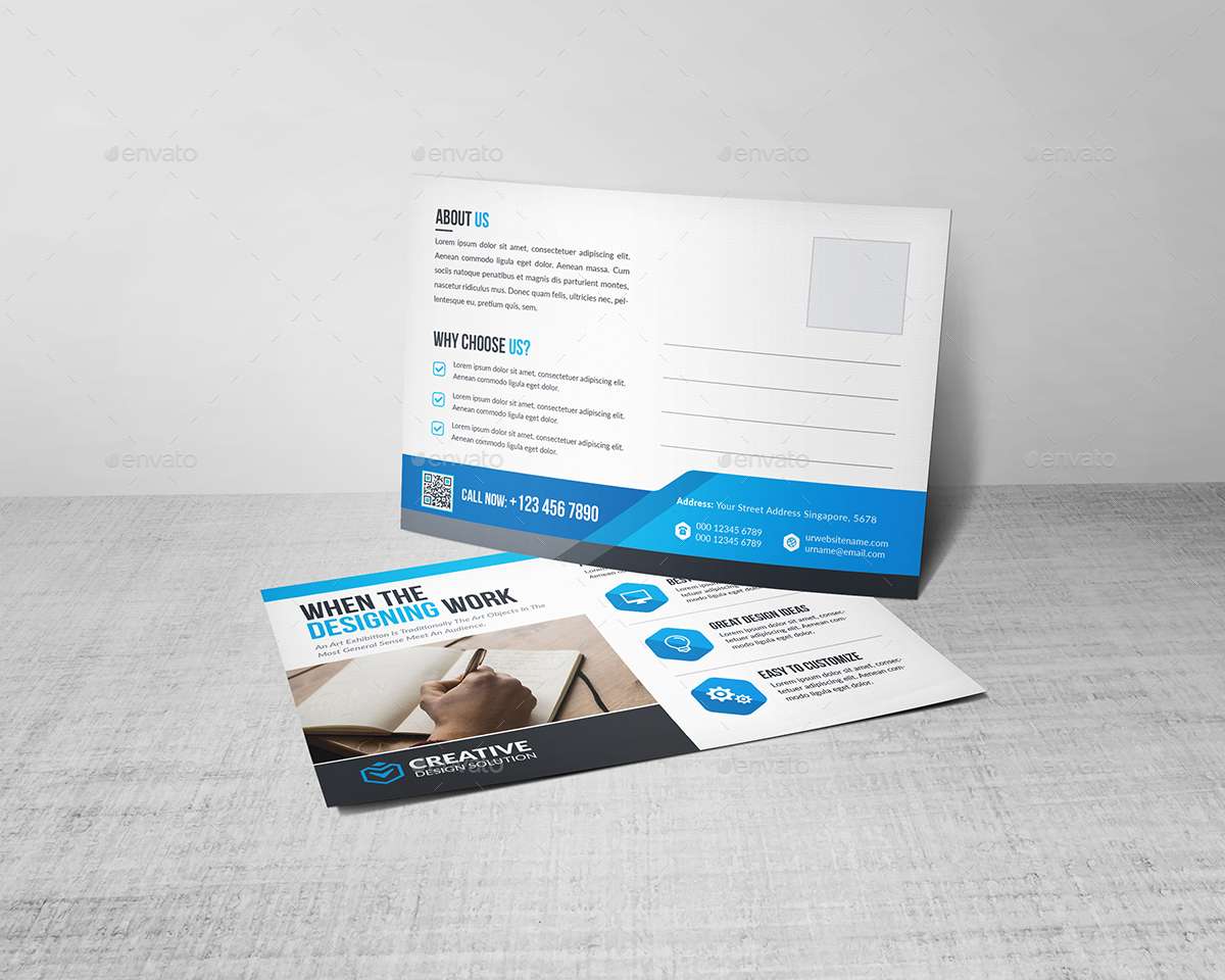 Postcard Template, Print Templates | GraphicRiver