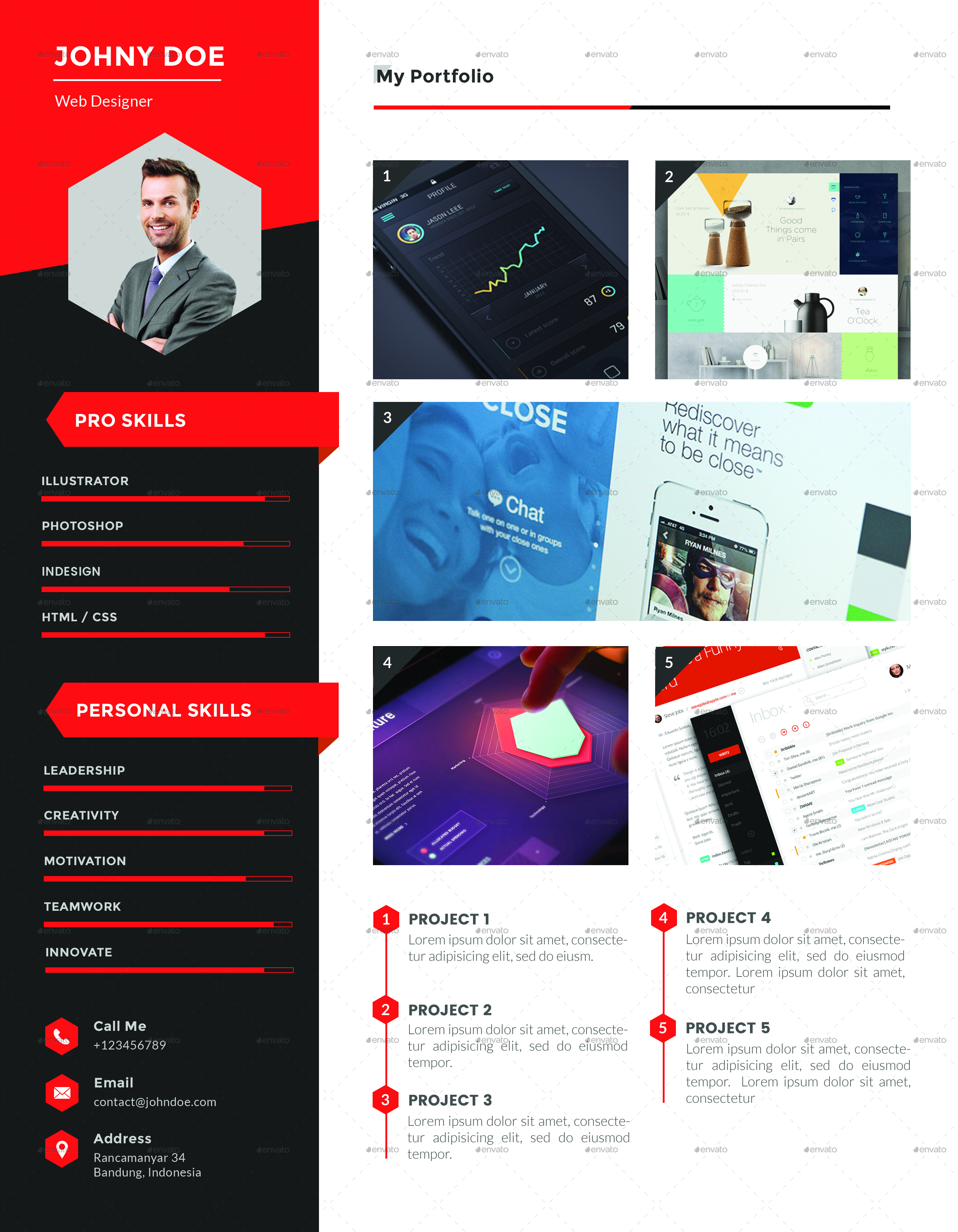 XPro - Modern Resume CV Portfolio , Print Templates | GraphicRiver