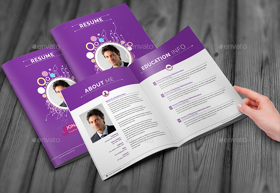 Resume Booklet Design _8 Pages, Print Templates | GraphicRiver