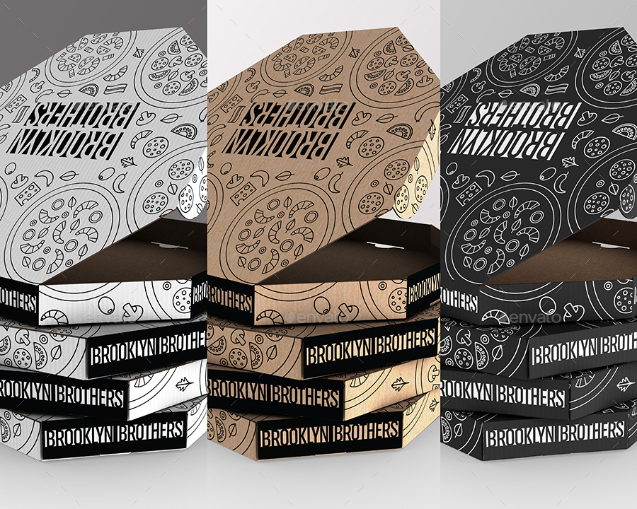 Packaging Mock up Octagon Pizza Box by ina717 | GraphicRiver