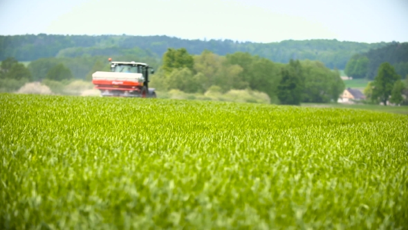 Wheat Field And Tractor Plowing, Stock Footage | VideoHive