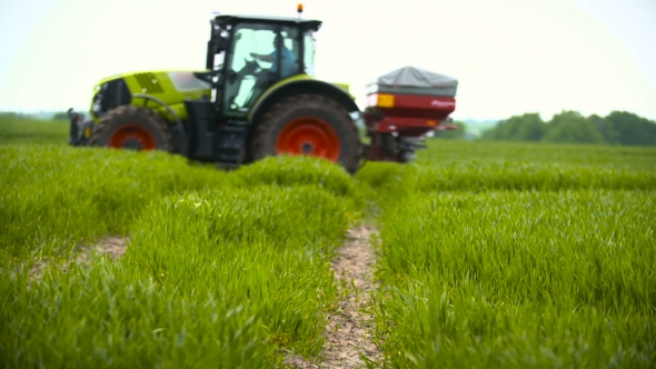 Wheat Field And Tractor Plowing, Stock Footage | VideoHive