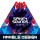 Spikey Sounds Flyer/Poster, Print Templates | GraphicRiver