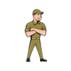 Tradesman Arms Crossed Isolated Cartoon, Vectors | GraphicRiver