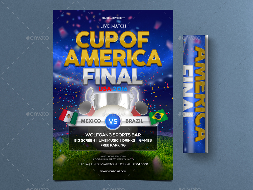 Cup of America Final 2016 Flyer, Print Templates | GraphicRiver