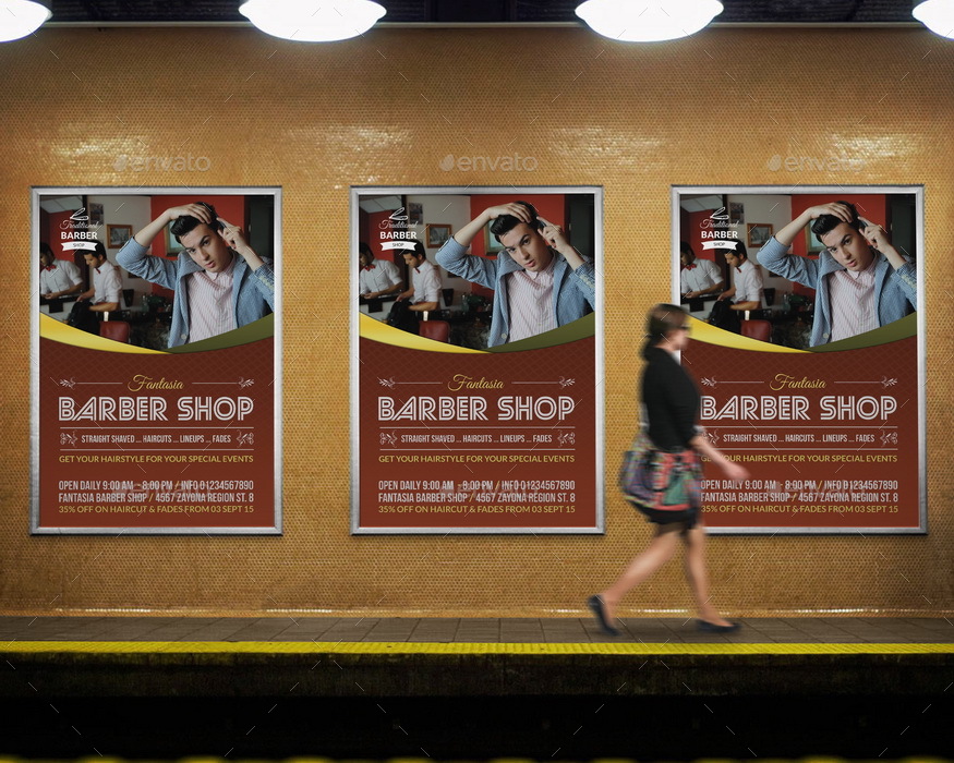 Barber Shop Poster Template, Print Templates | GraphicRiver