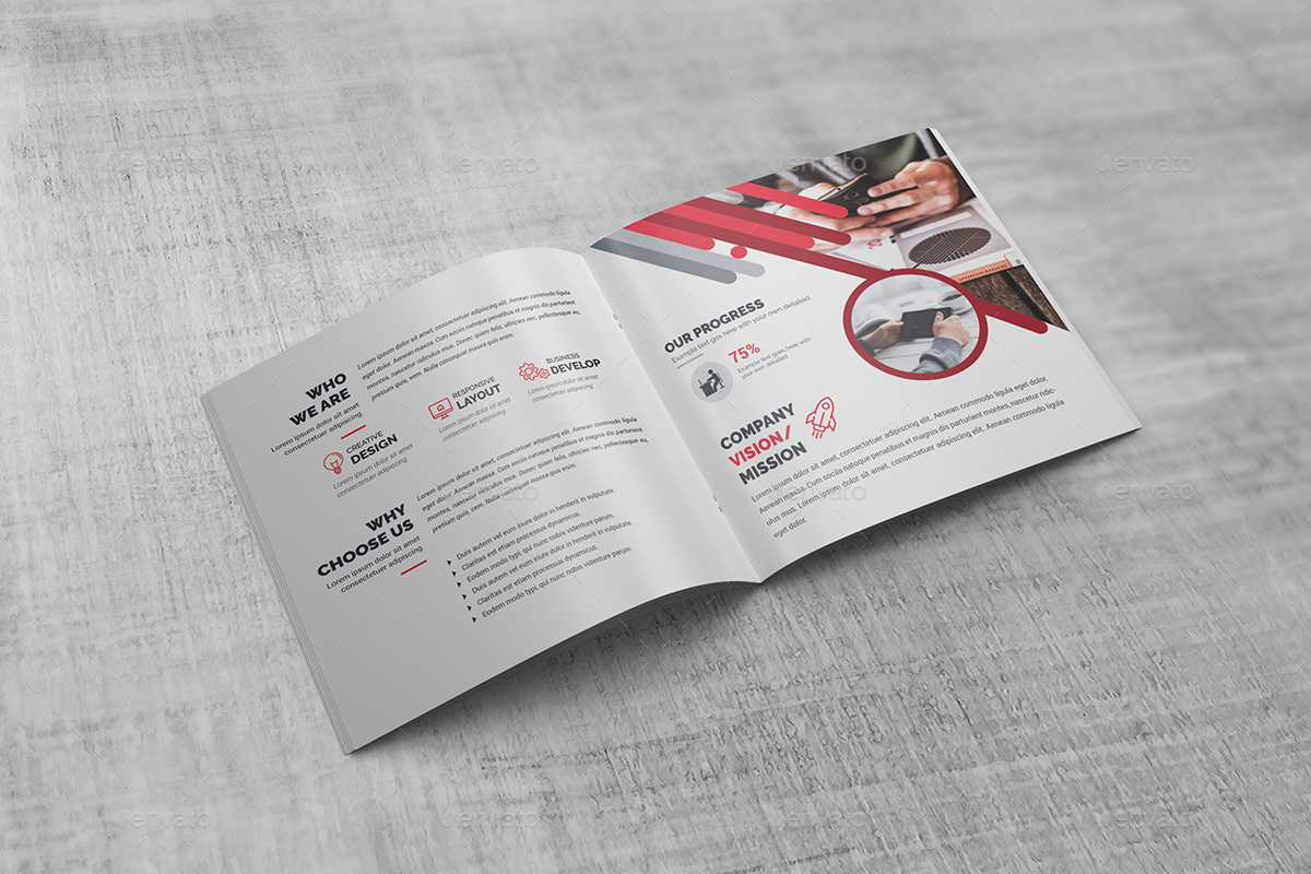 Business Square Bi-Fold, Print Templates | GraphicRiver