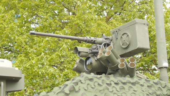 View Of The Turret, Armaments And Gun., Stock Footage | VideoHive