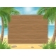 Wooden Sign On Tropical Beach With Palm Tree, Vectors | GraphicRiver