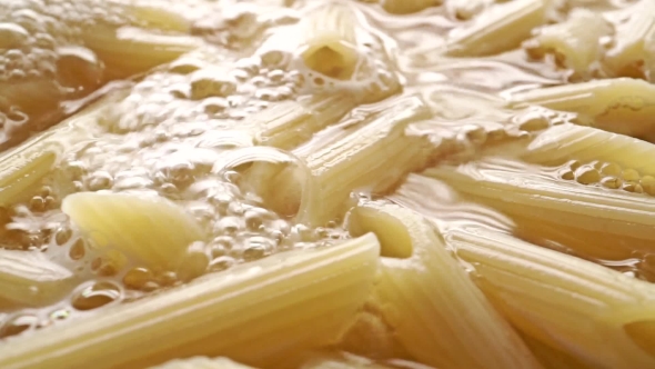 Pasta Penne In Boiling Water, Stock Footage | VideoHive