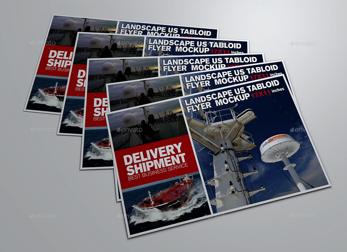 Landscape Us Tabloid Flyer Mockup, Graphics | GraphicRiver