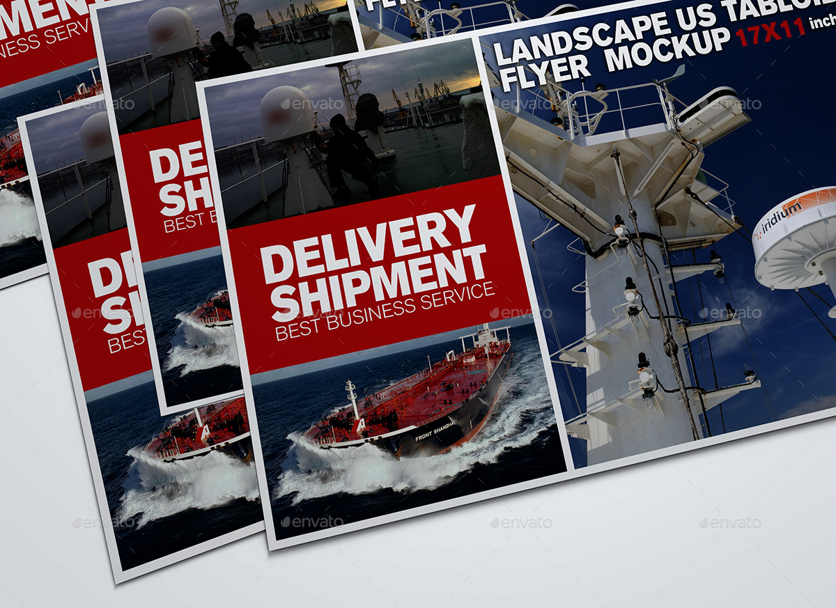 Landscape Us Tabloid Flyer Mockup, Graphics | GraphicRiver