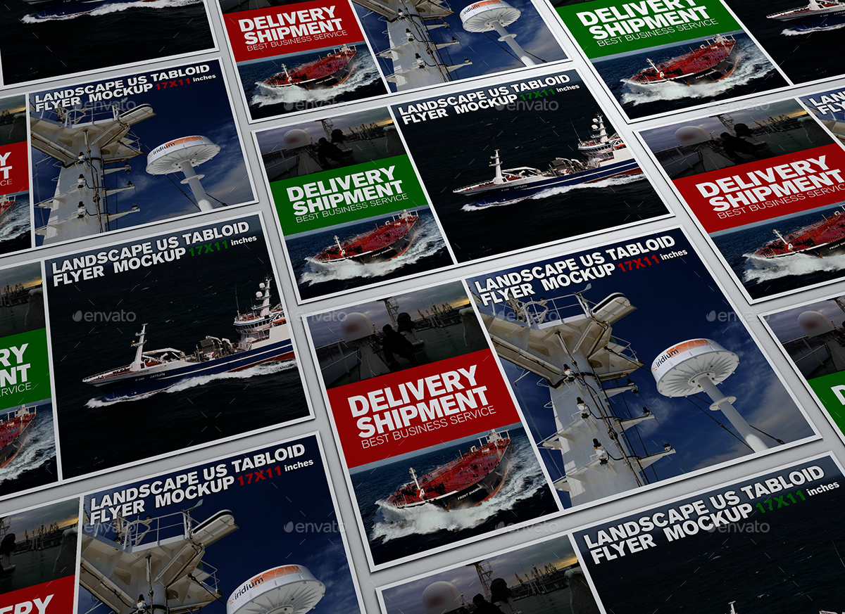 Landscape Us Tabloid Flyer Mockup, Graphics | GraphicRiver