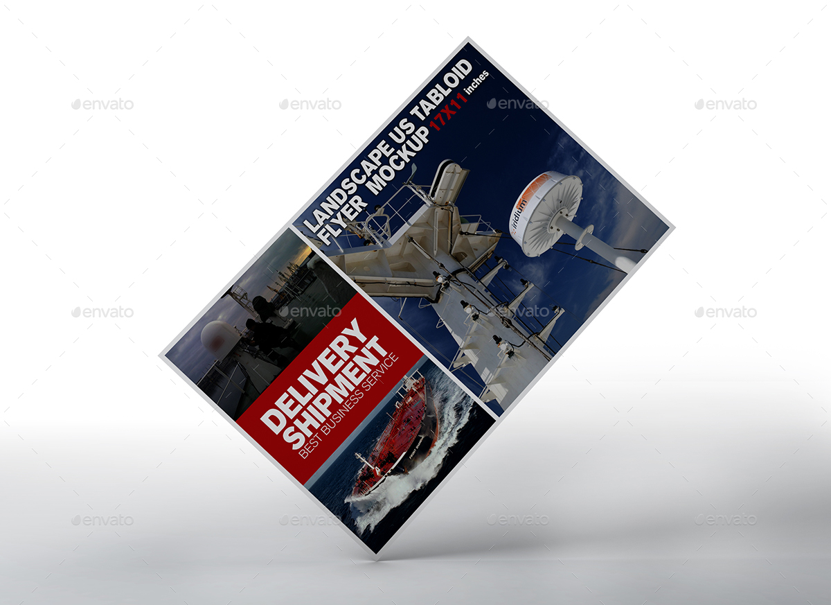 Landscape Us Tabloid Flyer Mockup by Brahmia | GraphicRiver