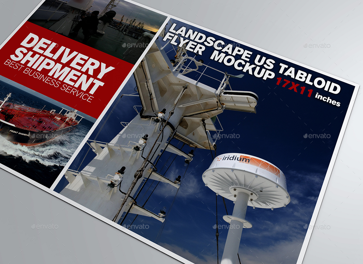 Landscape Us Tabloid Flyer Mockup, Graphics | GraphicRiver