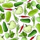 Cartoon Spring Vegetables Seamless Pattern, Vectors | GraphicRiver