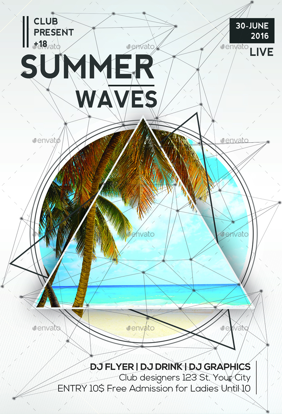 Summer Waves Flyer, Print Templates | GraphicRiver