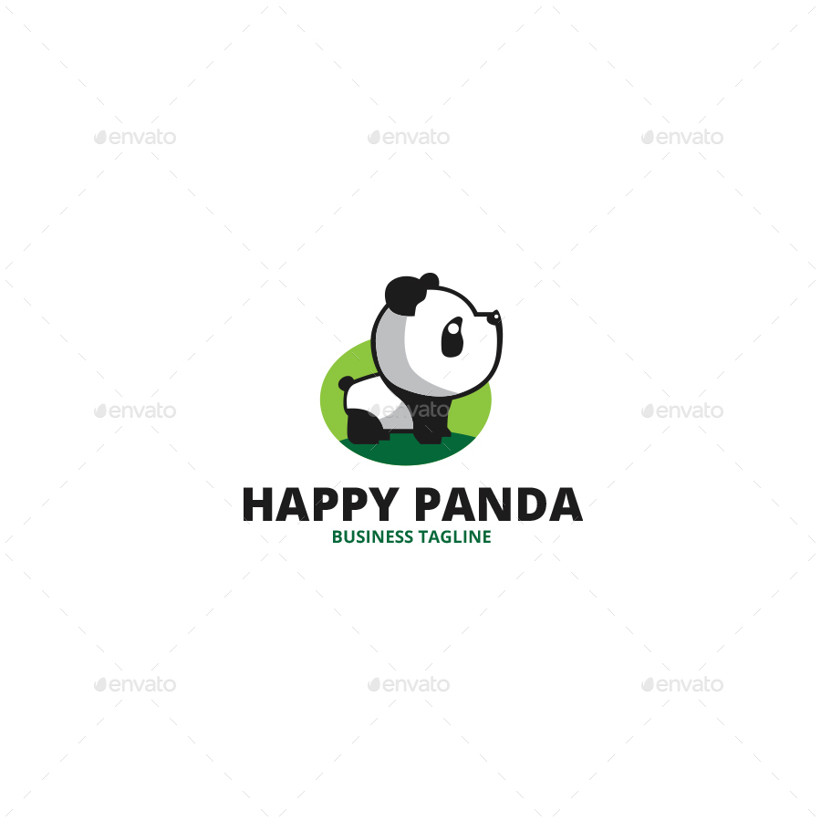 Happy Panda Logo, Logo Templates | GraphicRiver