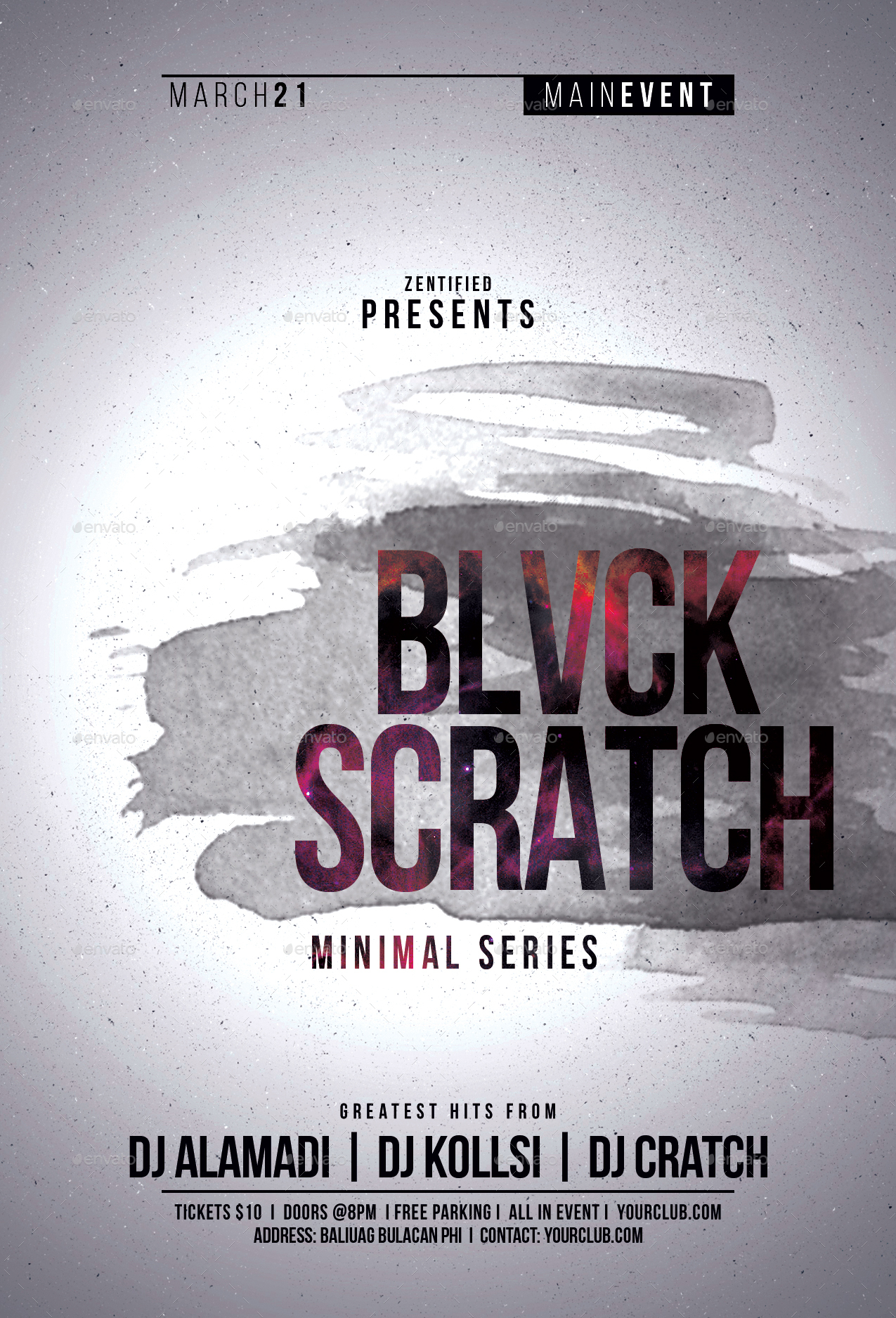 Blvck Scratch Party Flyer, Print Templates | GraphicRiver