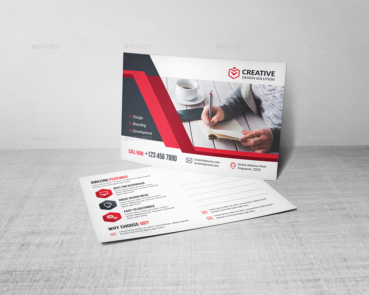 Post Card Template, Print Templates | GraphicRiver