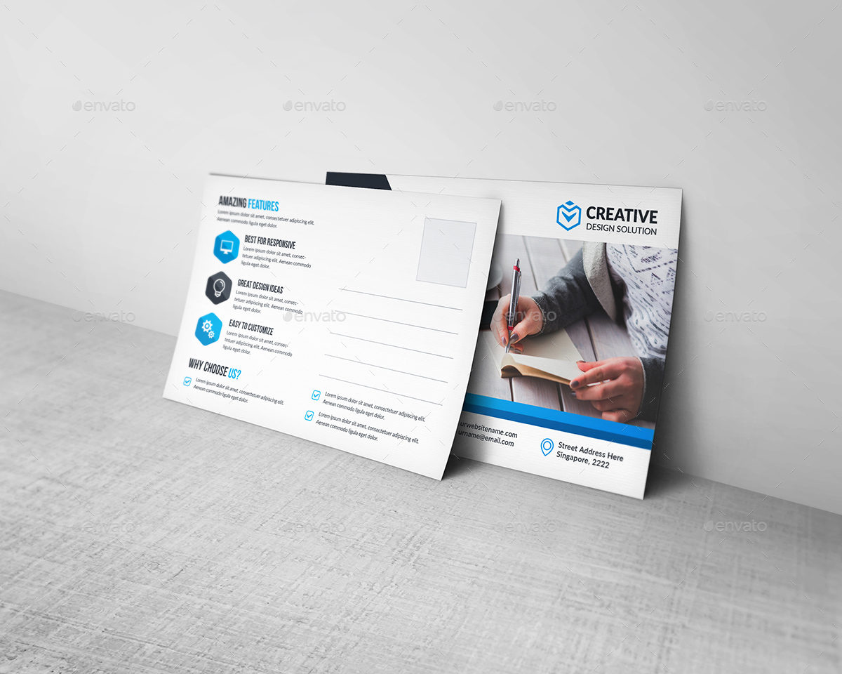 Post Card Template, Print Templates | GraphicRiver