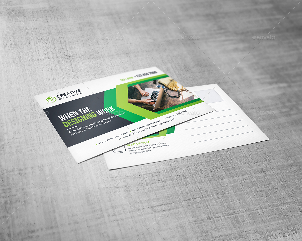 Post Card Template, Print Templates | GraphicRiver