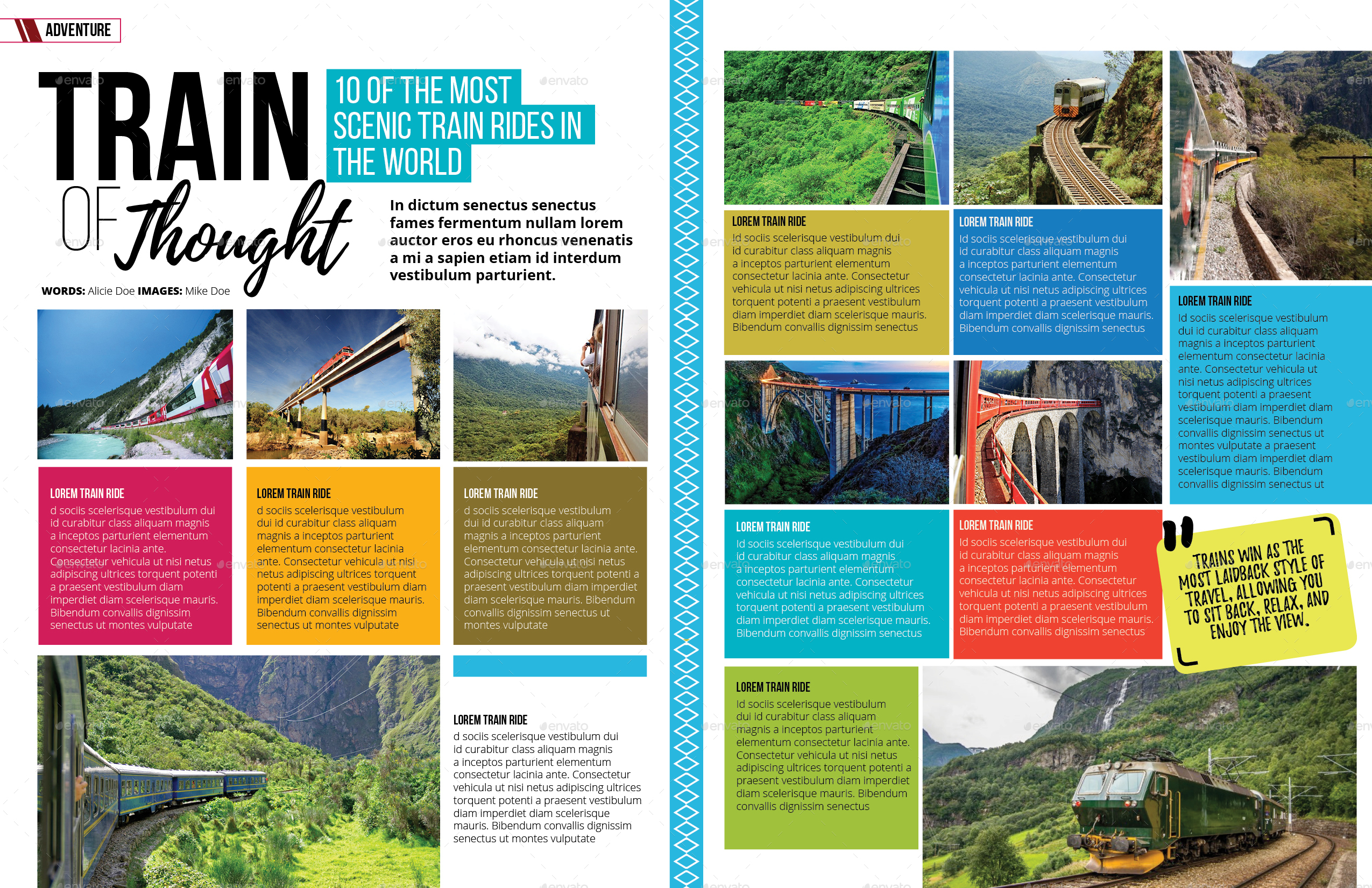 Travel Magazine Template, Print Templates | GraphicRiver