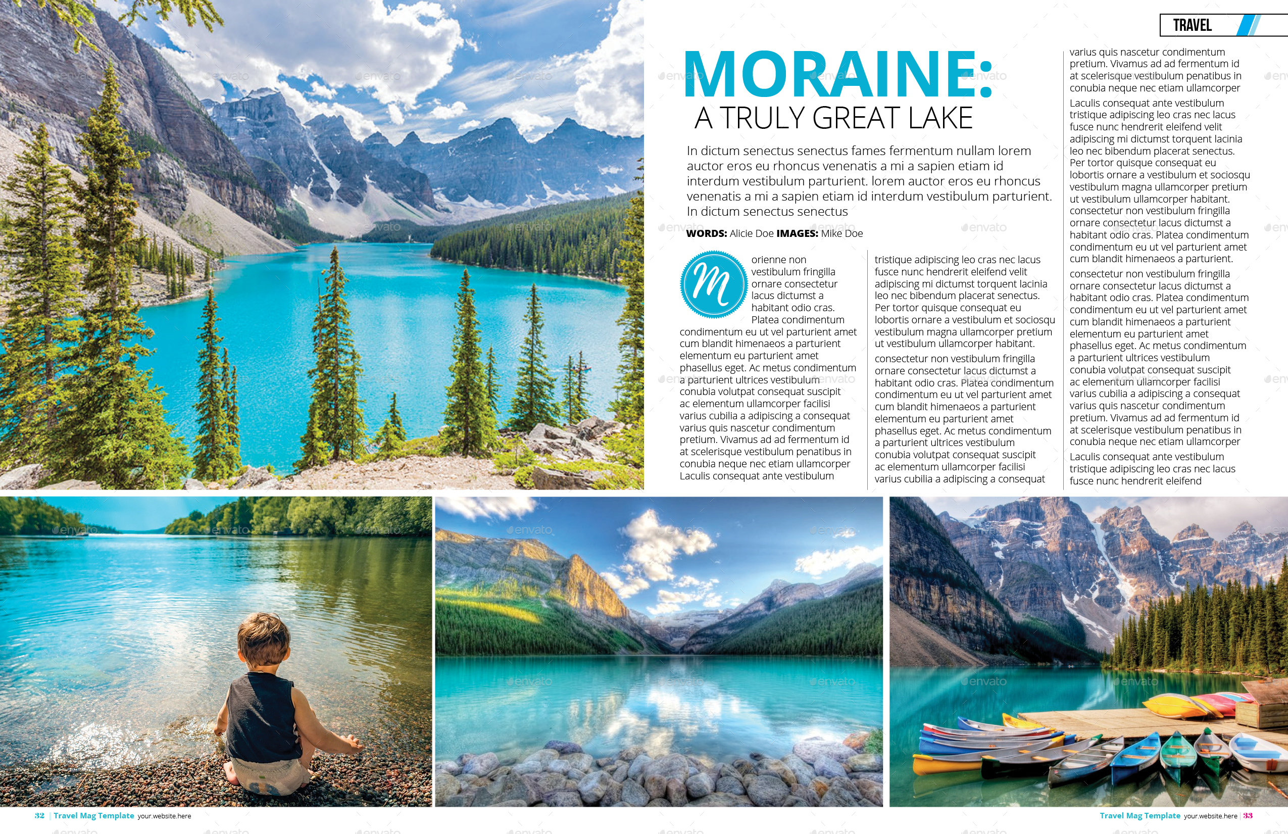 Travel Magazine Template, Print Templates | GraphicRiver