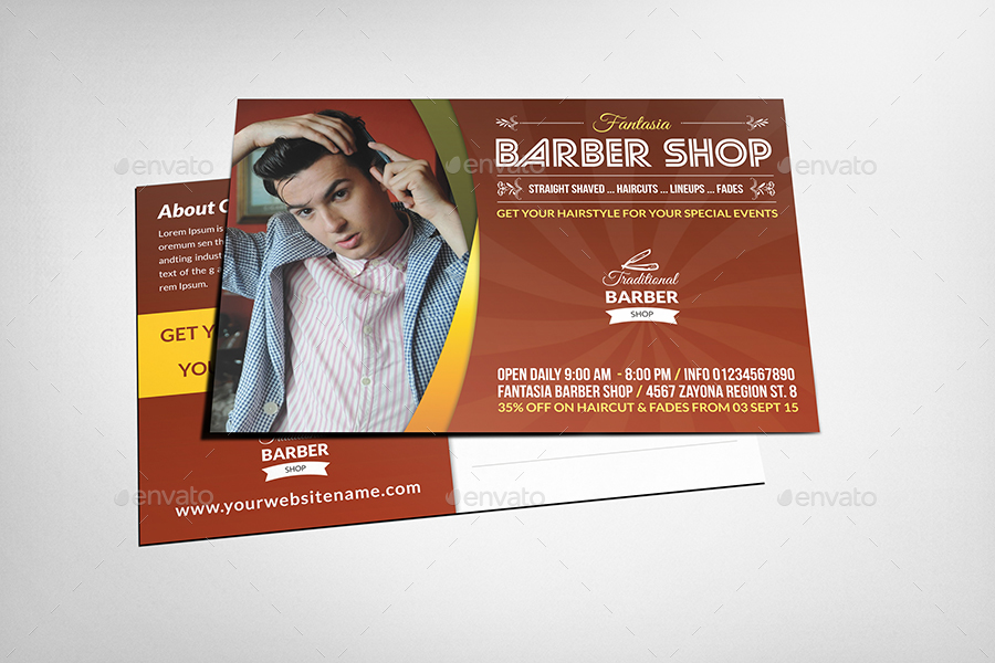 Barber Shop Advertising Bundle, Print Templates | GraphicRiver