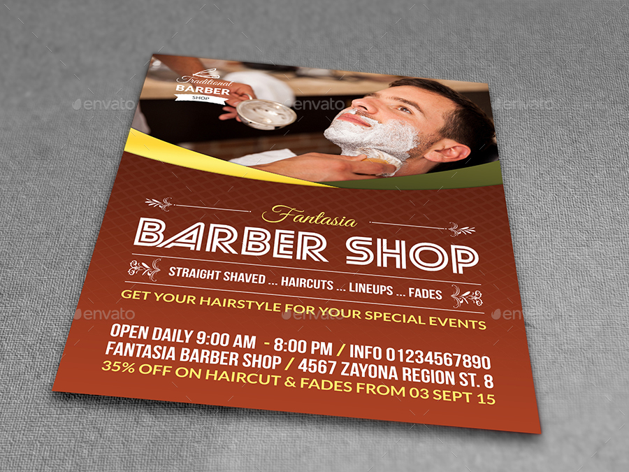 Barber Shop Advertising Bundle, Print Templates | GraphicRiver