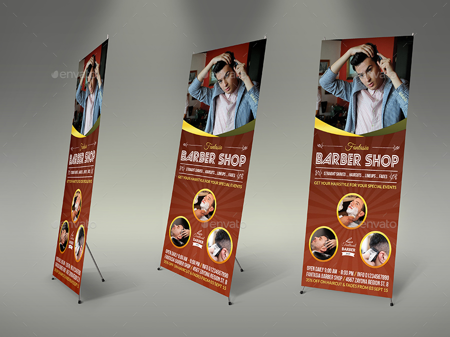 Barber Shop Advertising Bundle, Print Templates | GraphicRiver