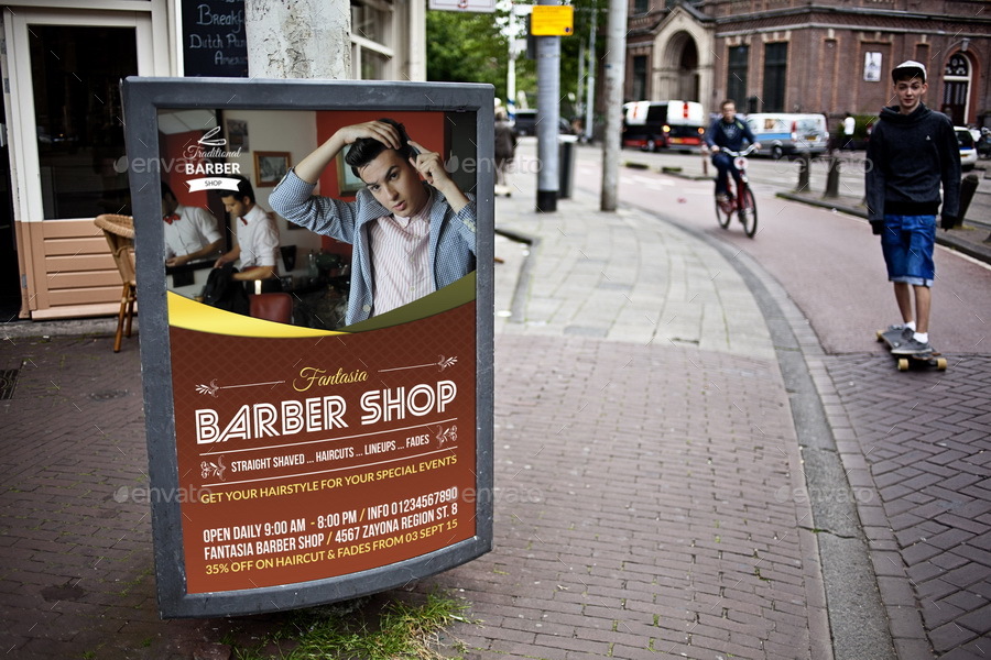 Barber Shop Advertising Bundle, Print Templates | GraphicRiver