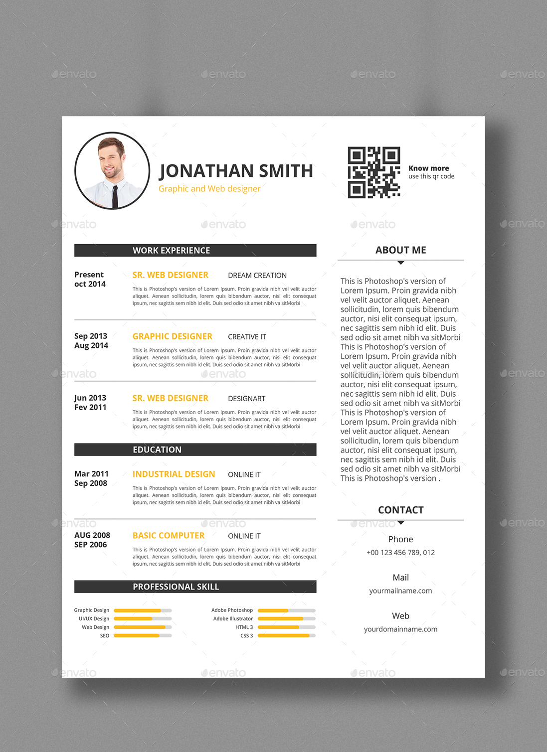 Smart Resume Template, Print Templates | GraphicRiver