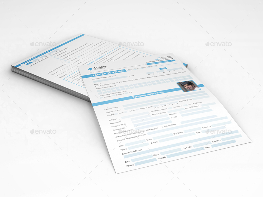 Registration Form Bundle, Print Templates | GraphicRiver