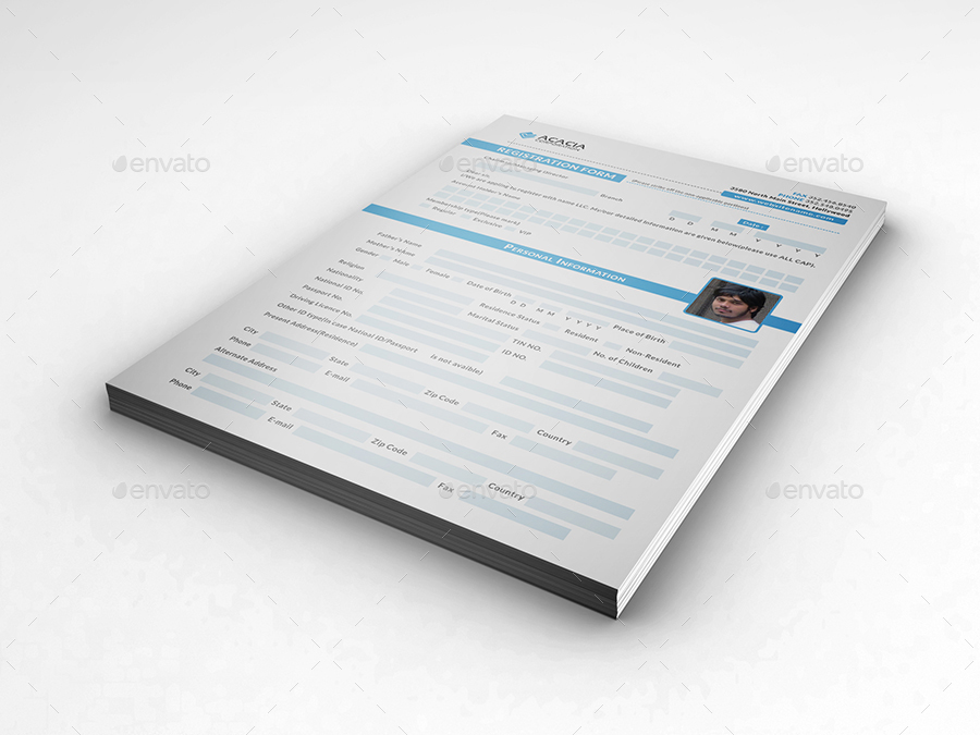 Registration Form Bundle, Print Templates | GraphicRiver