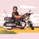 Police Officer On Motorcycle, Vectors | GraphicRiver