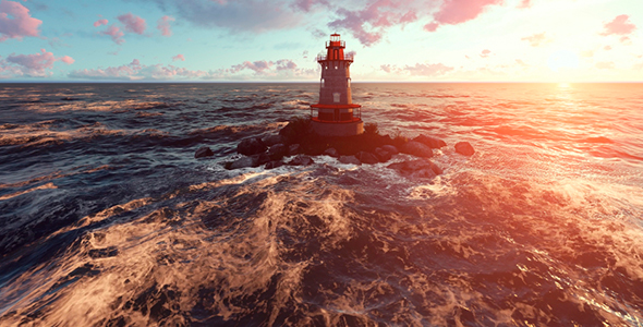 The Island With the Lighthouse Tower, Motion Graphics | VideoHive