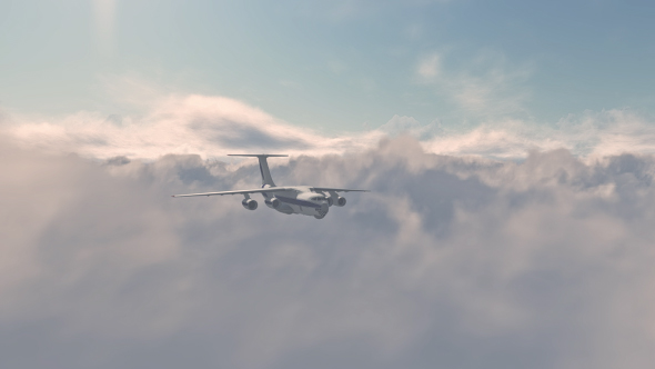 Jet Plane Fly Over Sunset, Motion Graphics | VideoHive