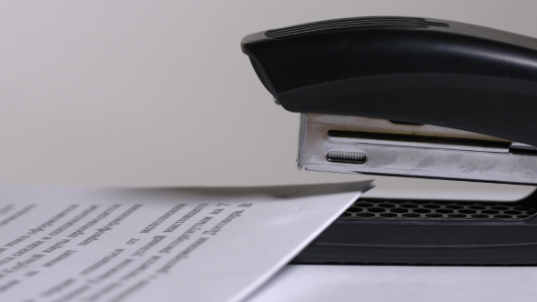 Of Stapler, Stapling Sheets Of Paper 4, Stock Footage | VideoHive