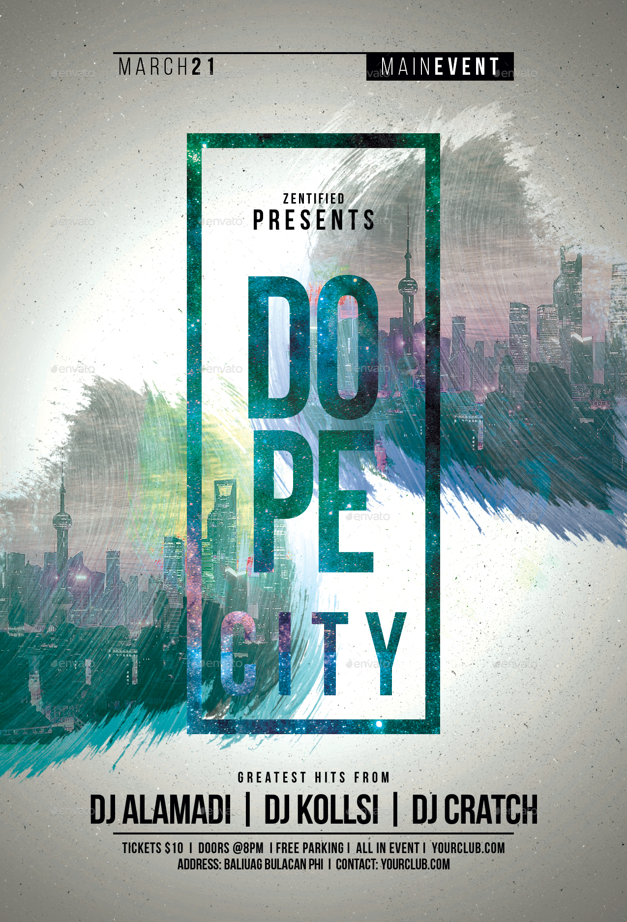 Dope City Party Flyer, Print Templates | GraphicRiver