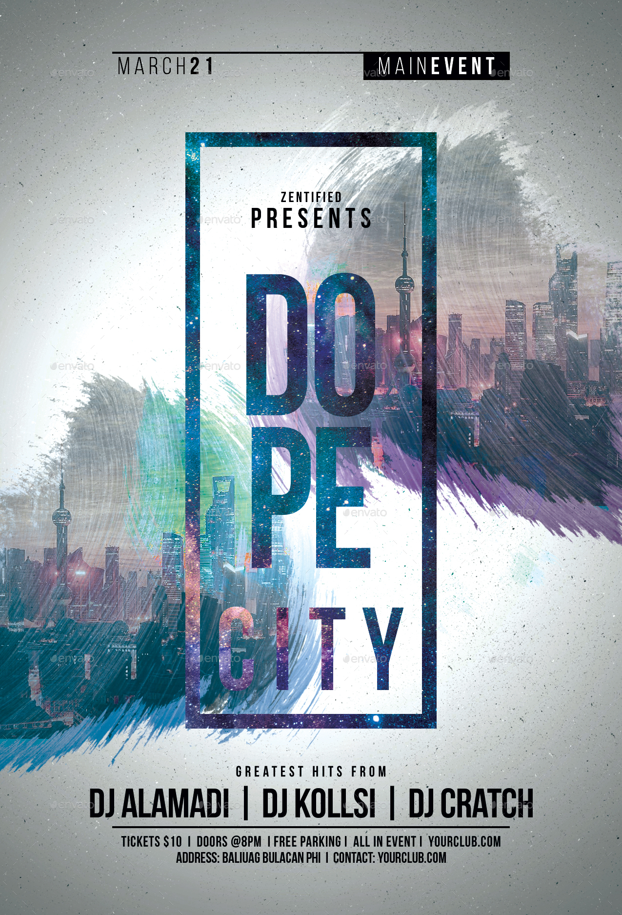Dope City Party Flyer, Print Templates | GraphicRiver