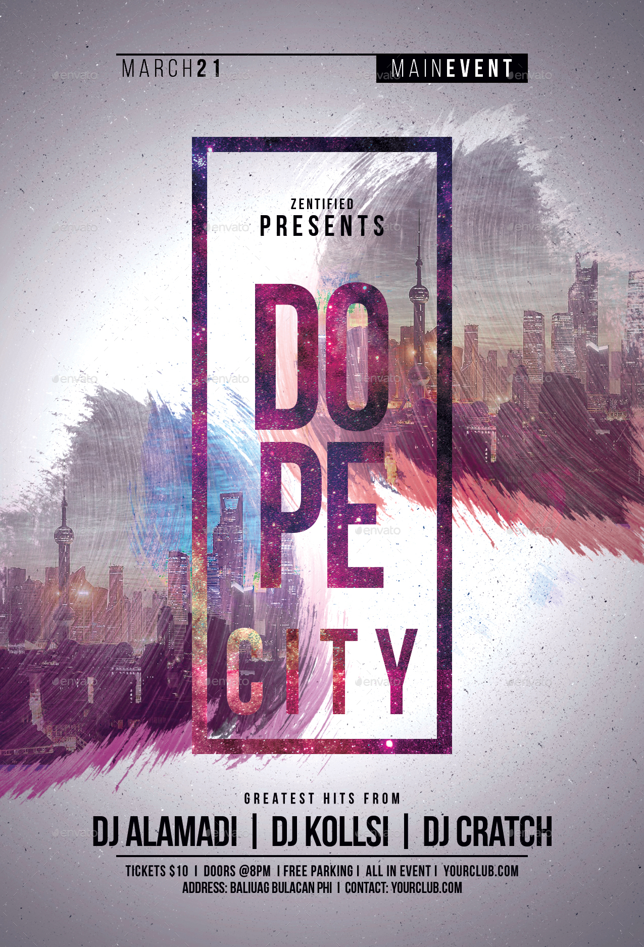 Dope City Party Flyer, Print Templates | GraphicRiver