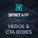 SpiritApp Heros and CTA Boxes, Web Elements | GraphicRiver