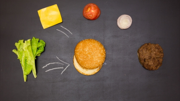 Building a Burger, Stock Footage | VideoHive