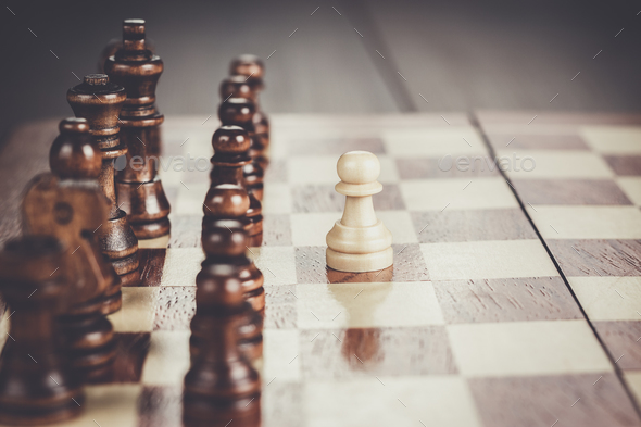 chess leadership concept on the chessboard Stock Photo by garloon ...