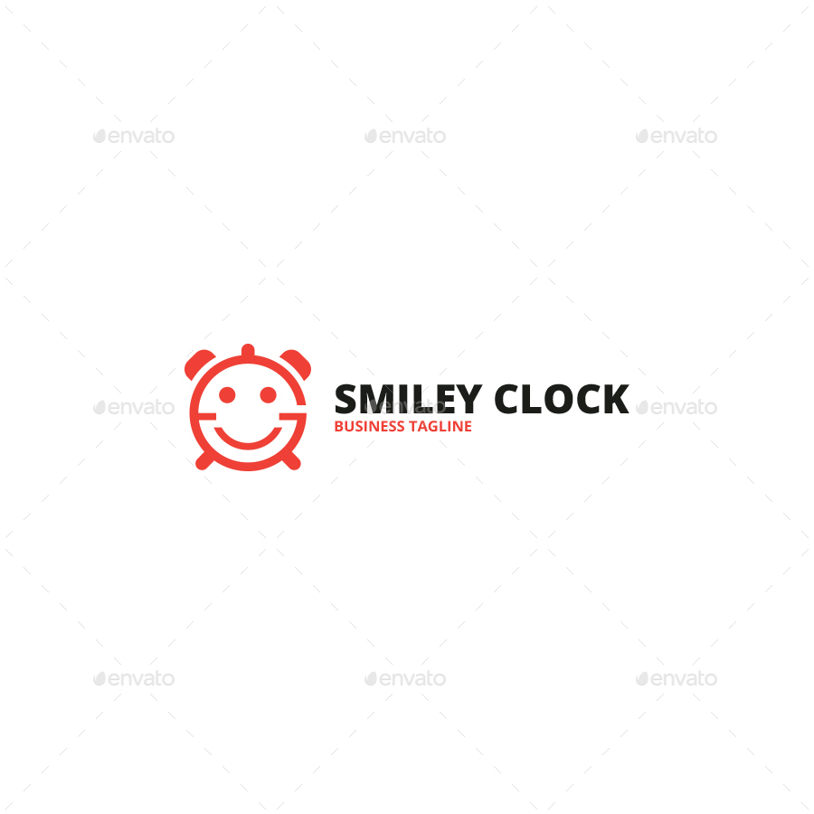 Smiley Clock Logo, Logo Templates | GraphicRiver