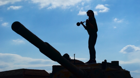 Training Barbell Biceps In The Military., Stock Footage | VideoHive