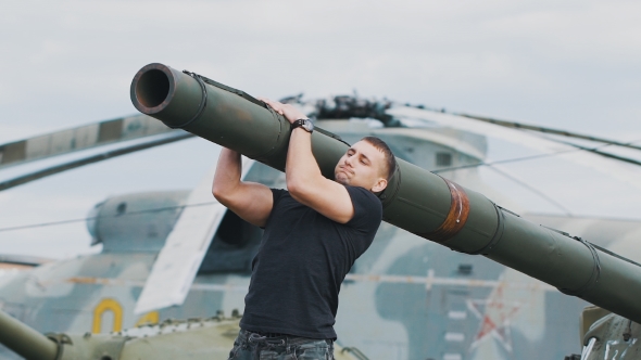 A Soldier At a Military Base Coach., Stock Footage | VideoHive