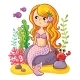 Cartoon Mermaid Sitting on a Rock, Vectors | GraphicRiver