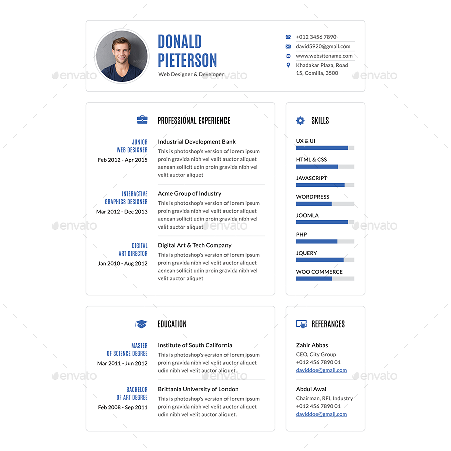 Clean Resume & Cover Letter by samiul75 | GraphicRiver